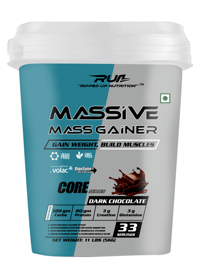 Ripped Up Nutrition Massive Mass Gainer: 20g Protein, 120g Carbs