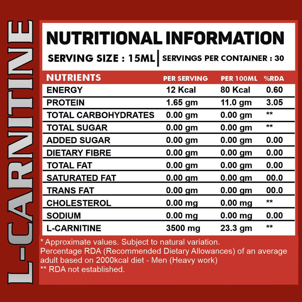 Enhance Performance with Liquid L-Carnitine 3500MG -Ripped Up