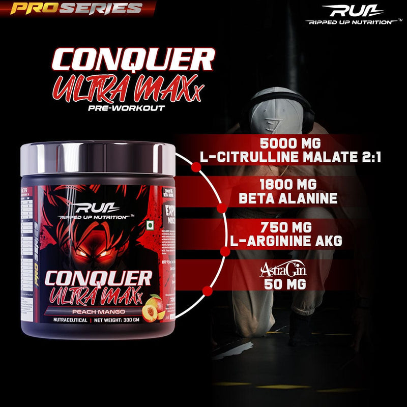 Ripped Up Nutrition: Conquer Ultra Maxx- Preworkout For Insane Pump